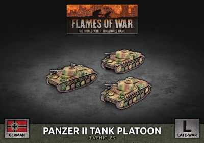 Flames of War Late War Germany Panzer II Tank Platoon (GBX183) - Panzer ...