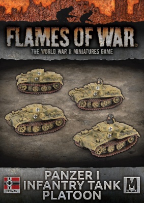 Flames of War Mid War German Panzer I Infantry Tank Platoon (GBX188 ...