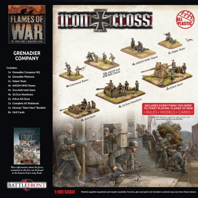 Flames of War Mid War German Iron Cross Grenadier Company Army Deal (Plastic) (GEAB23) - Panzer ...