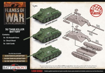 Flames of War Late War: Soviet SU Tank-Killer Battery (x5 Plastic ...