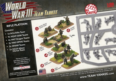 Team Yankee: USA American Rifle Platoon (Marine) (50 Plastic Figs ...