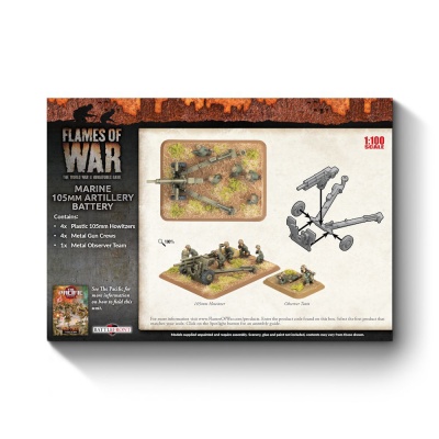 Flames of War: The Pacific: USA: Marine 105mm Artillery Battery (UBX100 ...