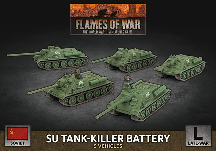 Flames of War Late War: Soviet SU Tank-Killer Battery (x5 Plastic ...