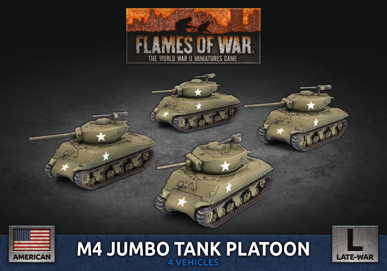 Flames of War Late War USA M4 Jumbo Platoon (UBX92) - Panzer Command