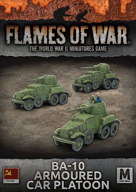 Flames of War Mid War Soviet Union BA-10 Armoured Car Platoon (SBX46 ...