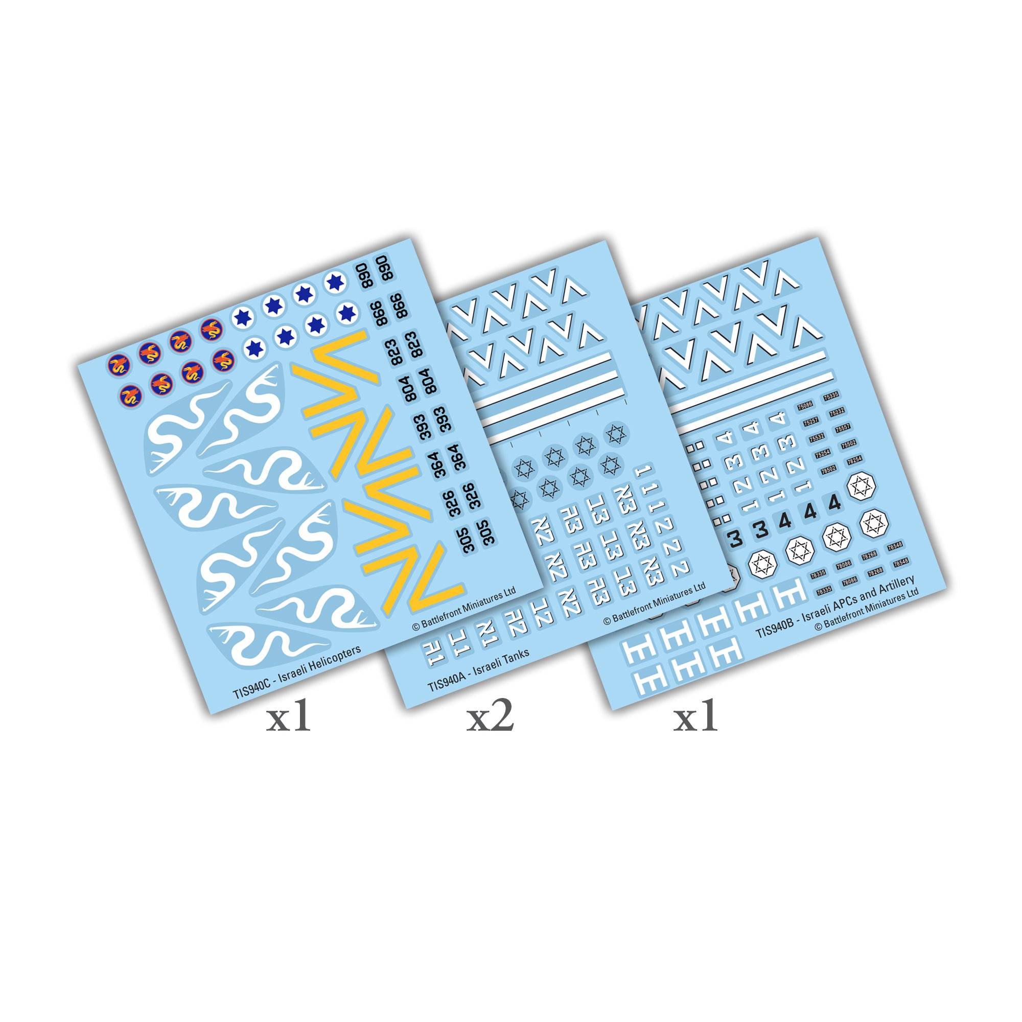 Team Yankee: Israeli Decals (TIS950) - Panzer Command