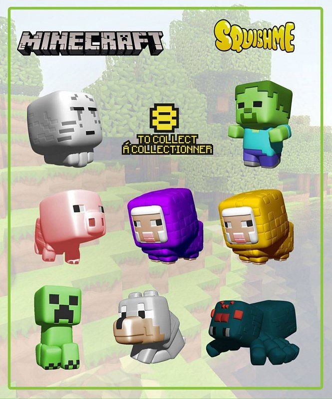 Just Toys INTL. Minecraft Squishme Anti-Stress Figures 6 cm Series 1 ...