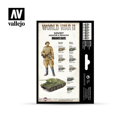 Flames of War WWII WWII Soviet Armour & Infantry Paint Set - Panzer Command