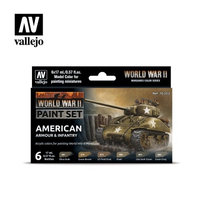 Flames of War WWII American Armour & Infantry Paint Set - Panzer Command